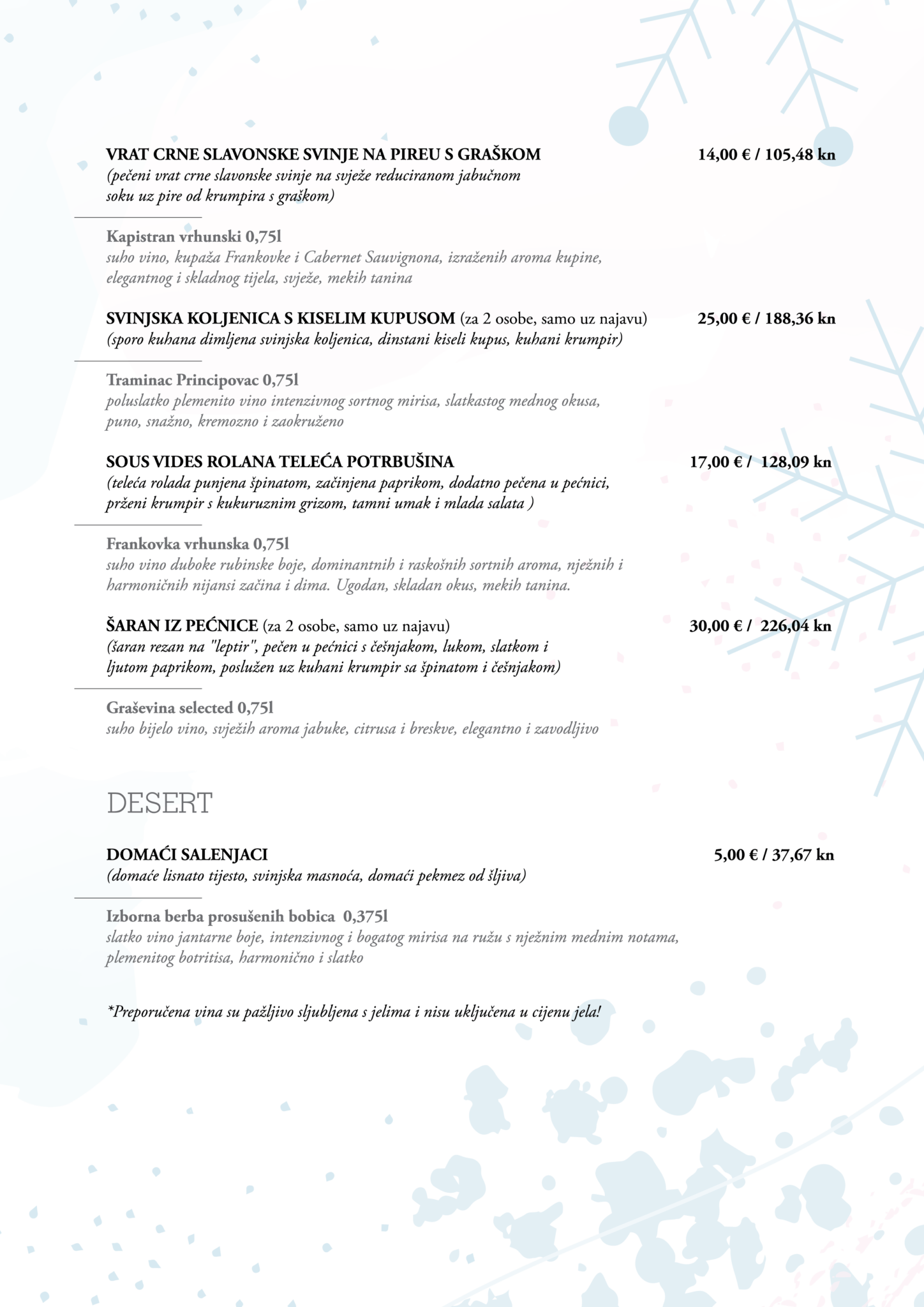 [JESENSKO ZIMSKI MENU] Novi okusi i mirisi jeseni i zime u restoranu ...